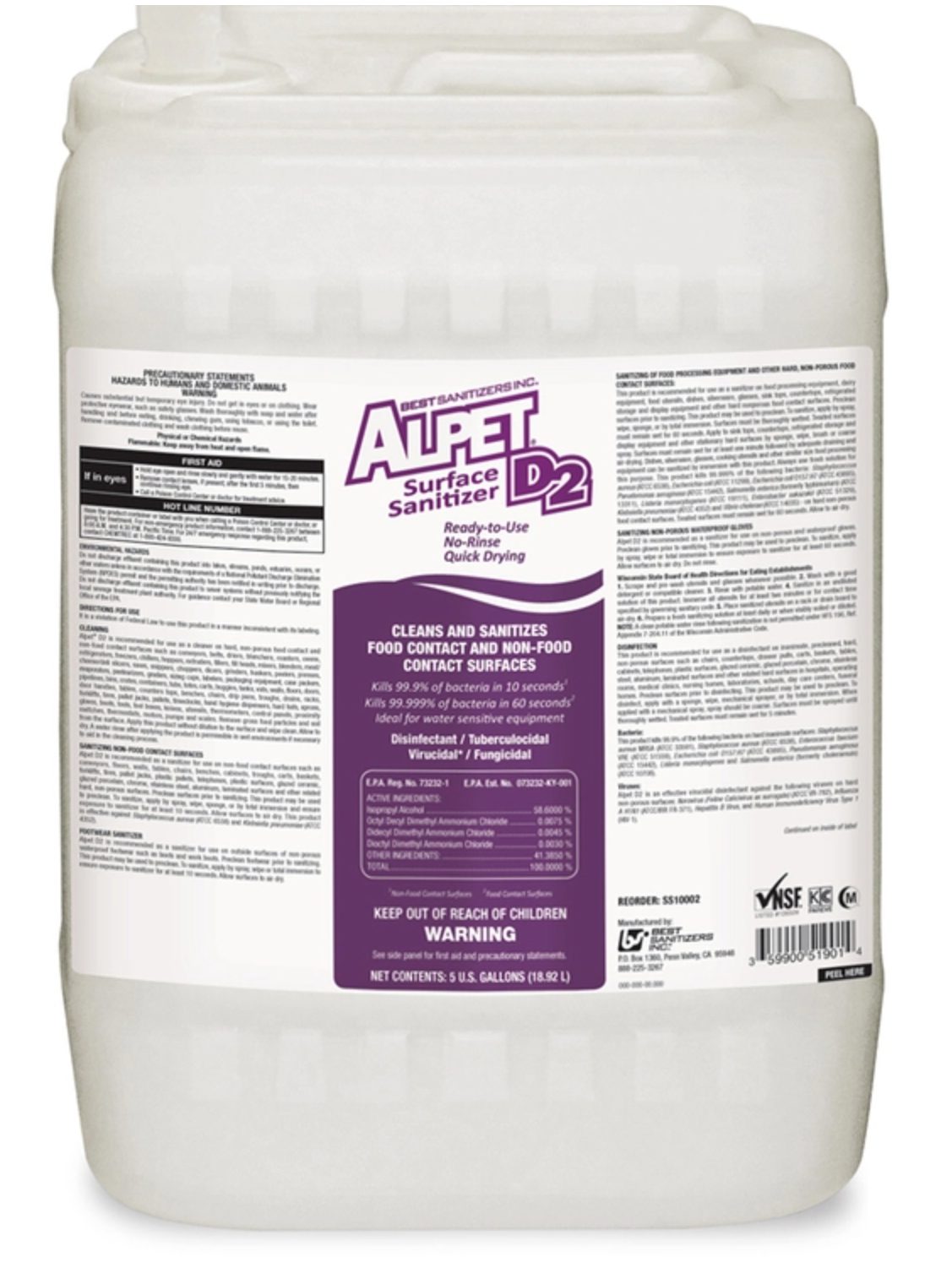 Alpet D2 Sanitizer – ChemStation Pacific